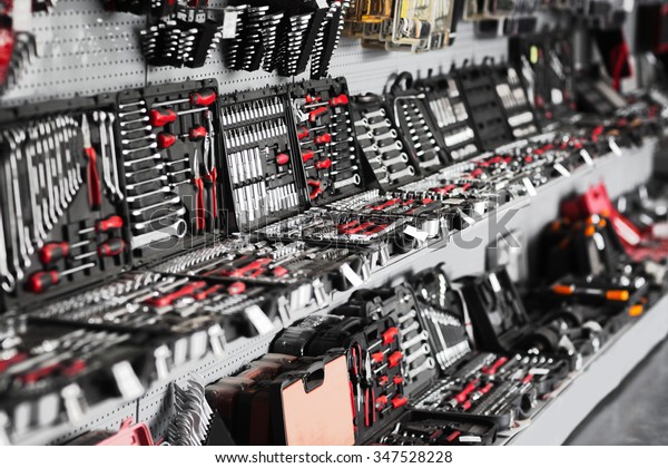 Showcase Tool Store Toolboxes Toolkit Shop Stock Photo (Edit Now) 347528228