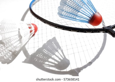 Shuttlecocks Badminton Racket Shadow Stock Photo 573658141 | Shutterstock
