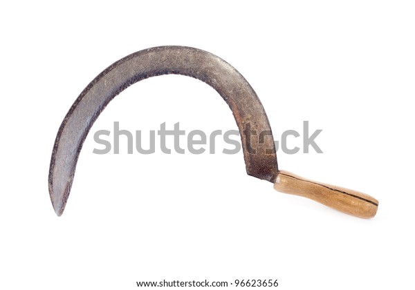 Sickle Under White Background Stock Photo (Edit Now) 96623656