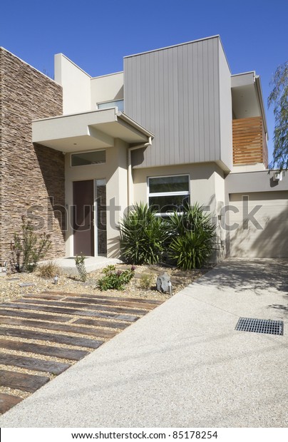 Side Angle Double Storey Architec Designed Stock Photo 85178254 ...