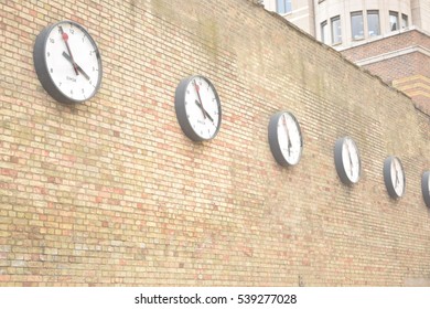 Side Perspective Long Row Clocks On Stock Photo 539277028 | Shutterstock