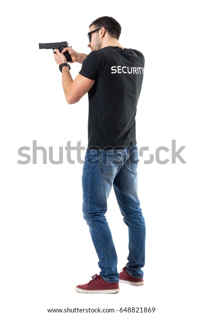Side Rear View Security Guard Pointing Stock Photo 648821869 | Shutterstock