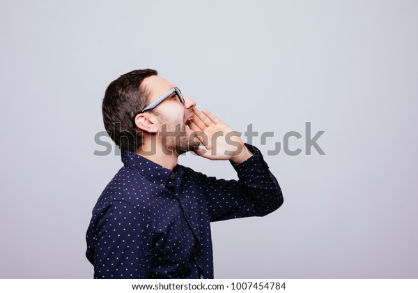 Side View Angry Man Shouting Isolated Stock Photo 1007454784 | Shutterstock