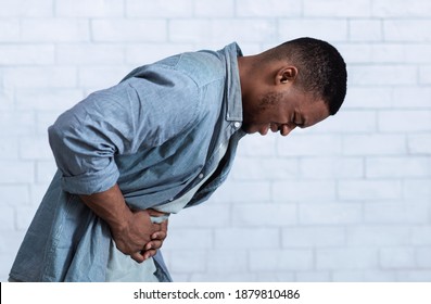 Side View African Man Vomiting Having Stock Photo 1906898176 | Shutterstock