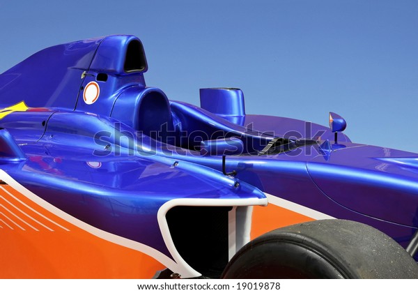 Side View Blue Formula One Racing Stock Photo (Edit Now) 19019878