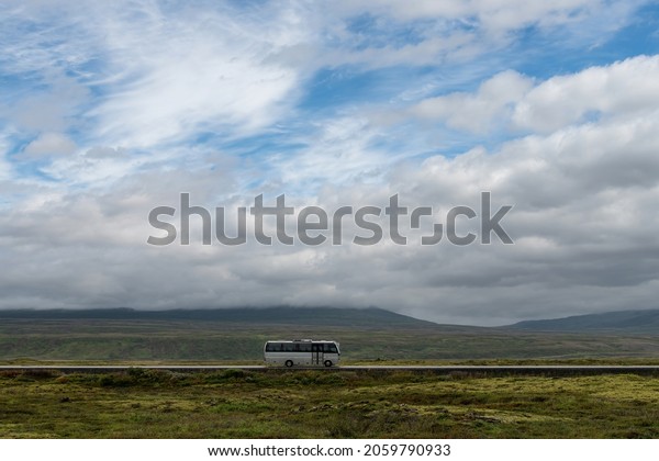 Side View Bus On Only Highway Stock Photo 2059790933 | Shutterstock