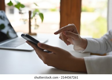 Side View Close Hands Leaning Table Stock Photo 2144367261 | Shutterstock