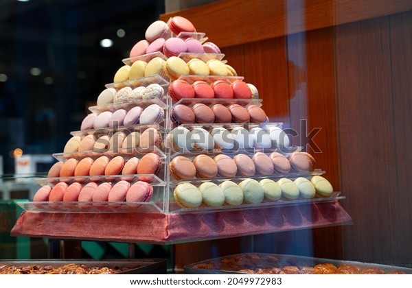 Side View Closeup Colorful Assorted Macarons Stock Photo 2049972983 ...