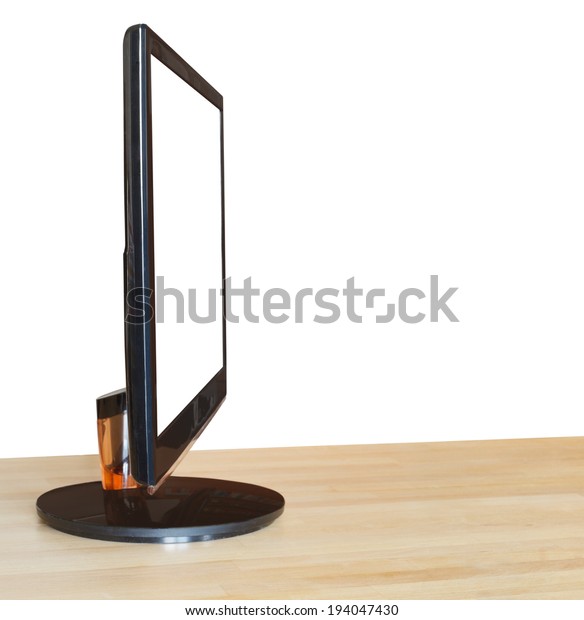 Side View Computer Widescreen Display Cut Stock Photo 194047430 ...
