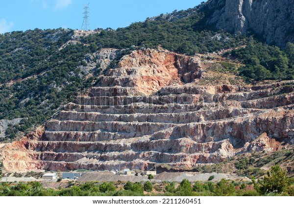Side View Construction Aggregate Quarry Stepped Stock Photo 2211260451 ...