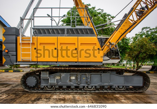 Side View Crawler Crane Counterweights Big Stock Photo (Edit Now) 646831090