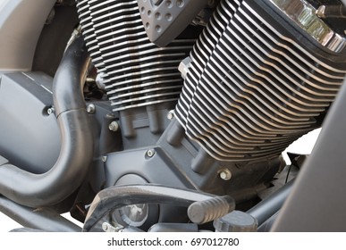 Side View Custom Motorcycle Engine Stock Photo (Edit Now) 697012780