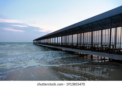 Side View Empty Simple Covered Pier Stock Photo (Edit Now) 1913855470