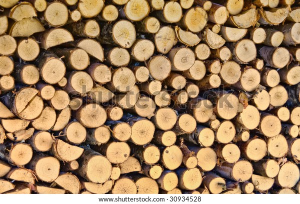 Side View Firewood Background Stock Photo 30934528 | Shutterstock