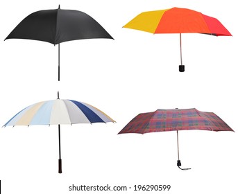 Side View Four Different Open Umbrellas Stock Photo 196290599 ...