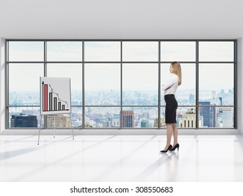 Side View Full Length Beautiful Employee Stock Photo 308550683 ...