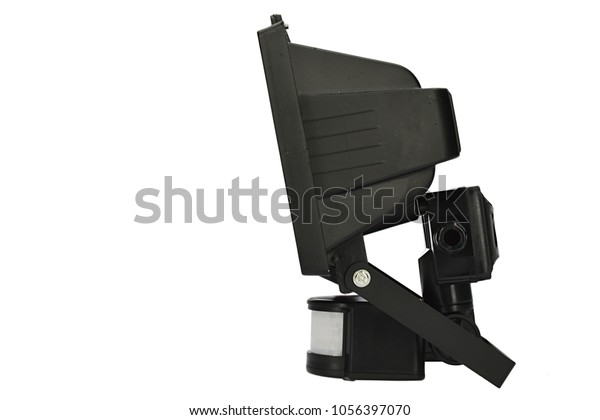 Side View Halogen Security Light Motion Stock Photo 1056397070 ...