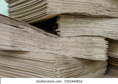 Side View Huge Stack Recycled Paper Stock Photo 1352444816 | Shutterstock
