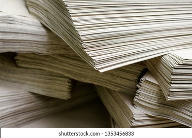 Side View Huge Stack Recycled Paper Stock Photo 1353456833 | Shutterstock