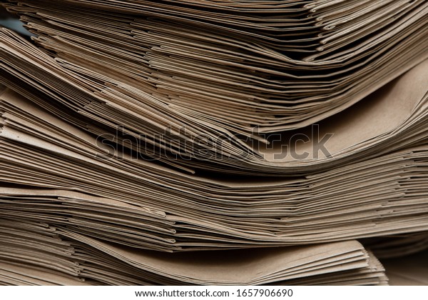 Side View Huge Stack Recycled Paper Stock Photo (Edit Now) 1657906690