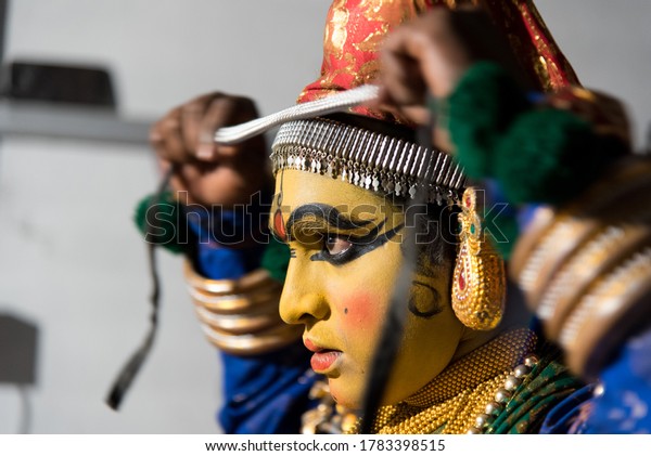 Side View Kathakali Dancer Use Selective写真素材1783398515 | Shutterstock