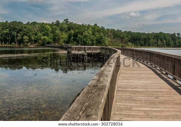 Side View Long Bridge Over River Stock Photo 302728016 | Shutterstock