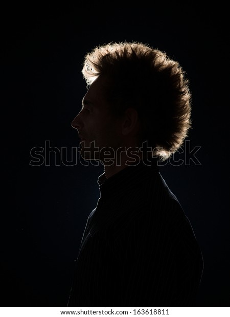 Side View Man Back Lighting On Stock Photo 163618811 | Shutterstock