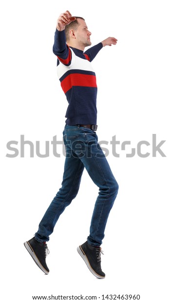 Side View Man Dancing Guy Balancing Stock Photo 1432463960 | Shutterstock