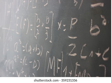 Side View Math Formulas Calculation Written Foto Stok 359231336 ...