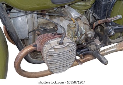 Side View Old Motorcycle Engine On Stock Photo 1035871207 | Shutterstock