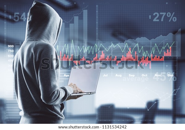 Side View On Hacker Back Process Stock Photo 1131534242 | Shutterstock