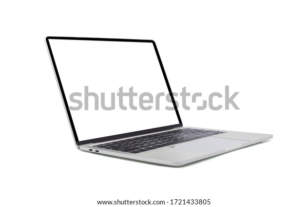 Side View Open Laptop Computer Modern Stock Photo (Edit Now) 1721433805