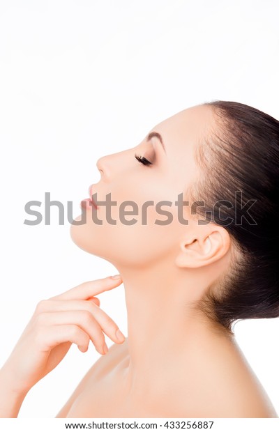 Side View Portrait Beautiful Sensitive Woman Stock Photo (Edit Now ...