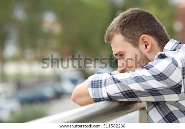 Side View Portrait Sad Single Man Stock Photo (Edit Now) 511562236