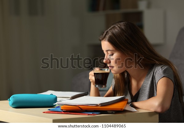 Side View Portrait Studious Student Studying Stock Photo (Edit Now ...