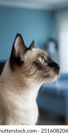 Side View Profile Siamese Cat Head AI-generated image 2516083929 ...