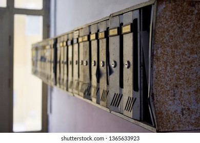 Side View Row Old Mailboxes Stock Photo 1365633923 | Shutterstock