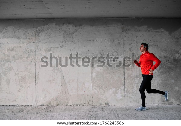 Side View Runner Running Fast Under Stock Photo 1766245586 | Shutterstock