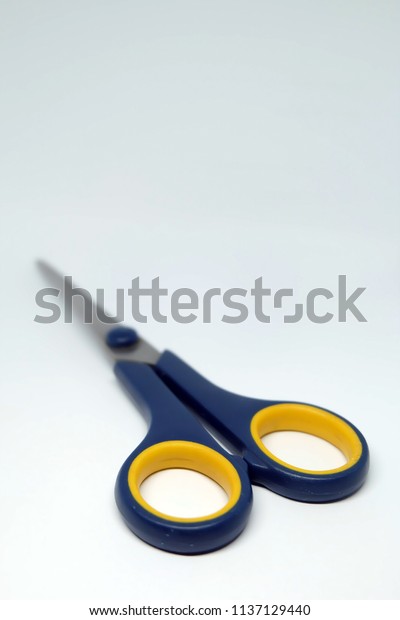 Side View Scissors White Background Stock Photo 1137129440 | Shutterstock