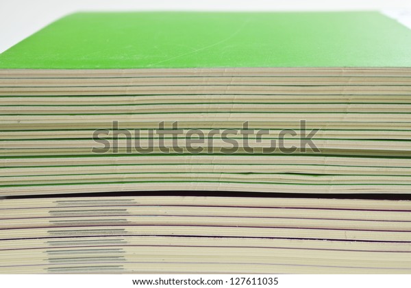 Side View Stack Books Stock Photo 127611035 | Shutterstock