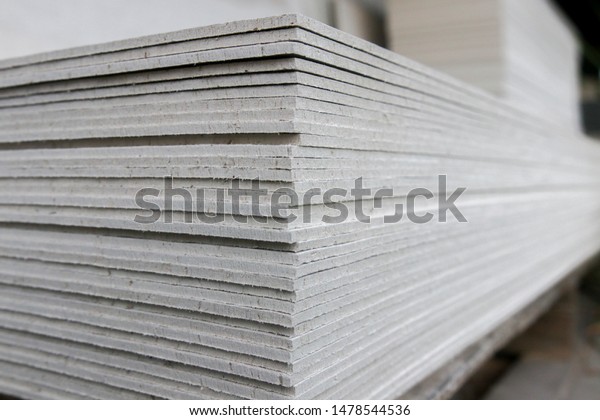 Side View Stack Gypsum Board Preparing Stock Photo 1478544536 ...