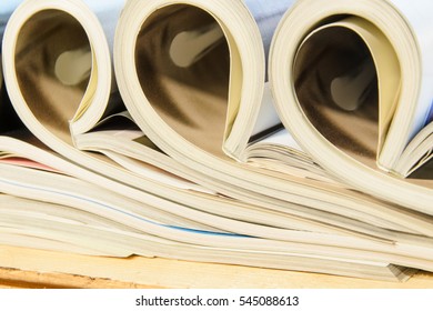 Side View Stack Magazines Glossy Paper Stock Photo 543808876 | Shutterstock