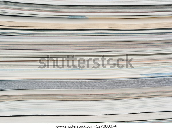 Side View Stack Paper Books Magazines Stock Photo 127080074 | Shutterstock