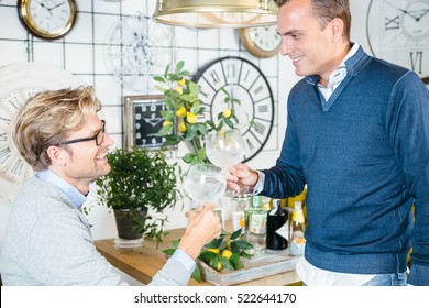 Side View Two Men Cheering Cocktail Stock Photo 522644170 | Shutterstock