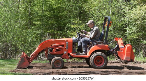 Side View Utility Tractor Back Dragging Stock Photo 105525764 ...