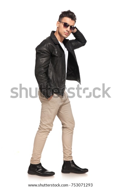 Side View Walking Holding Hand Behind Stock Photo 753071293 | Shutterstock