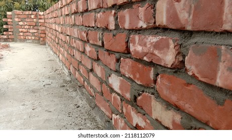 Side View Wall Red Bricks Horizontal Stock Photo 2118112079 | Shutterstock