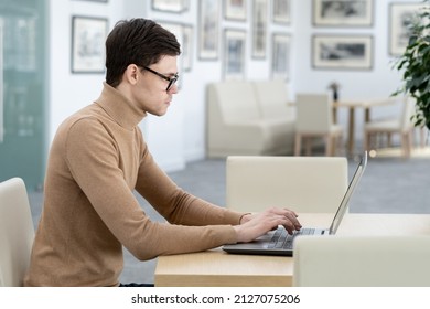 Side View Young Serious Developer Technology Stock Photo 2127075206 ...