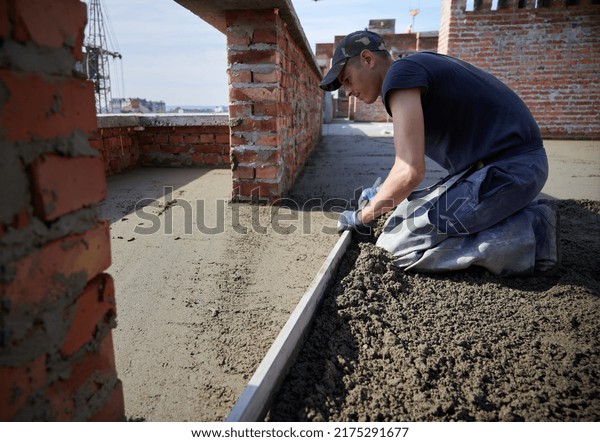 40 Using Mortar On Hand With Protective Gloves Images, Stock Photos ...