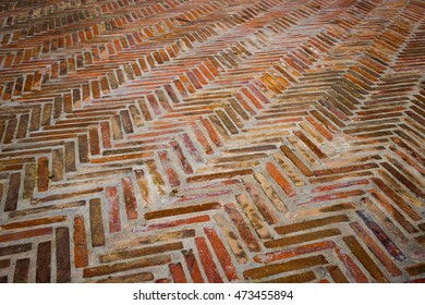 Sidewalk Angled Bricks Herringbone Pattern Stock Photo 473455894 ...